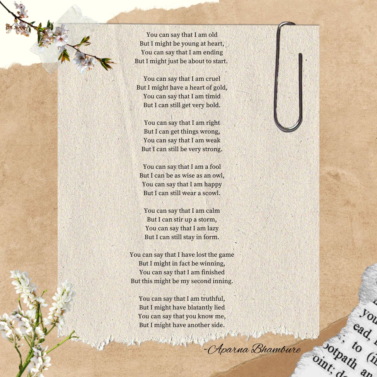 About Me – The Other Side by Aparna